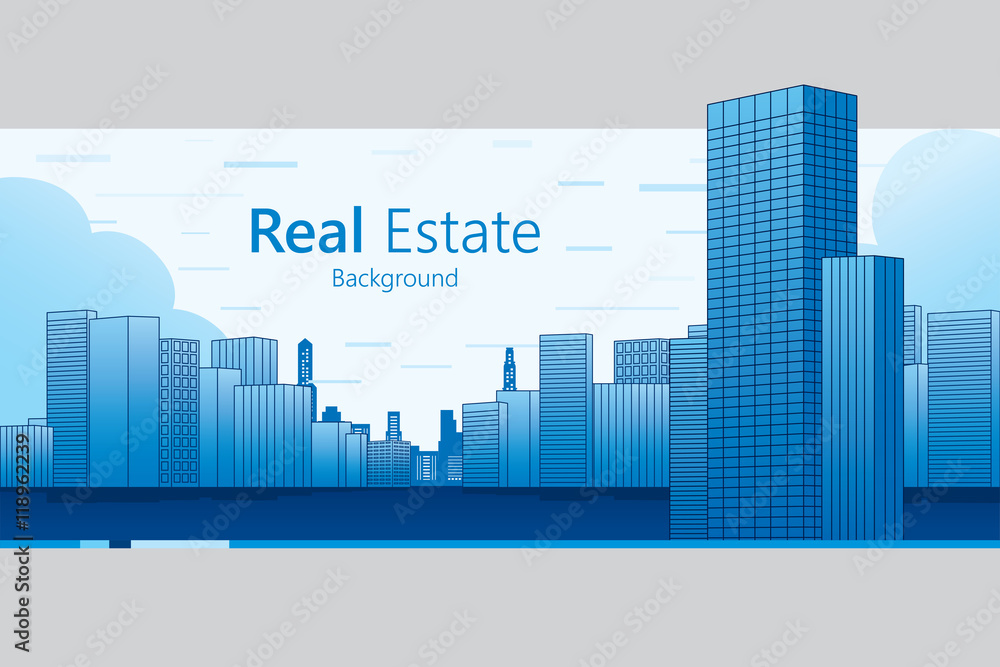 Real Estate background. Vector illustration Stock Vector | Adobe Stock