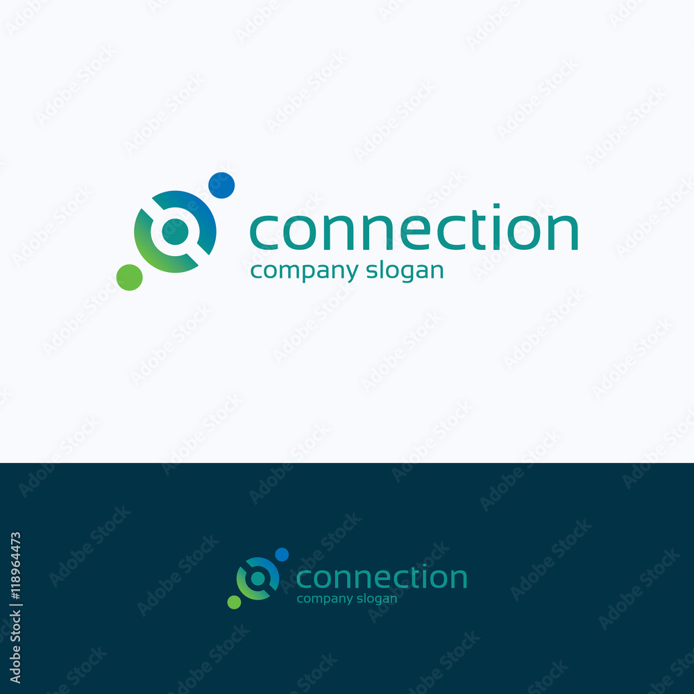 Connection company logo Stock Vector | Adobe Stock