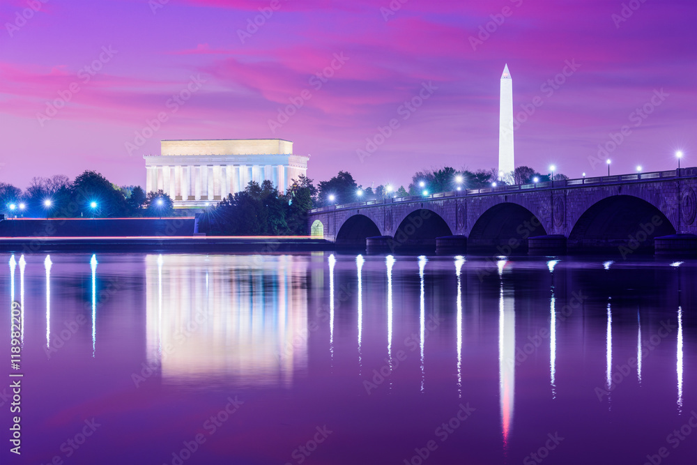 Washington DC Skyline with monuments. Stock Photo | Adobe Stock