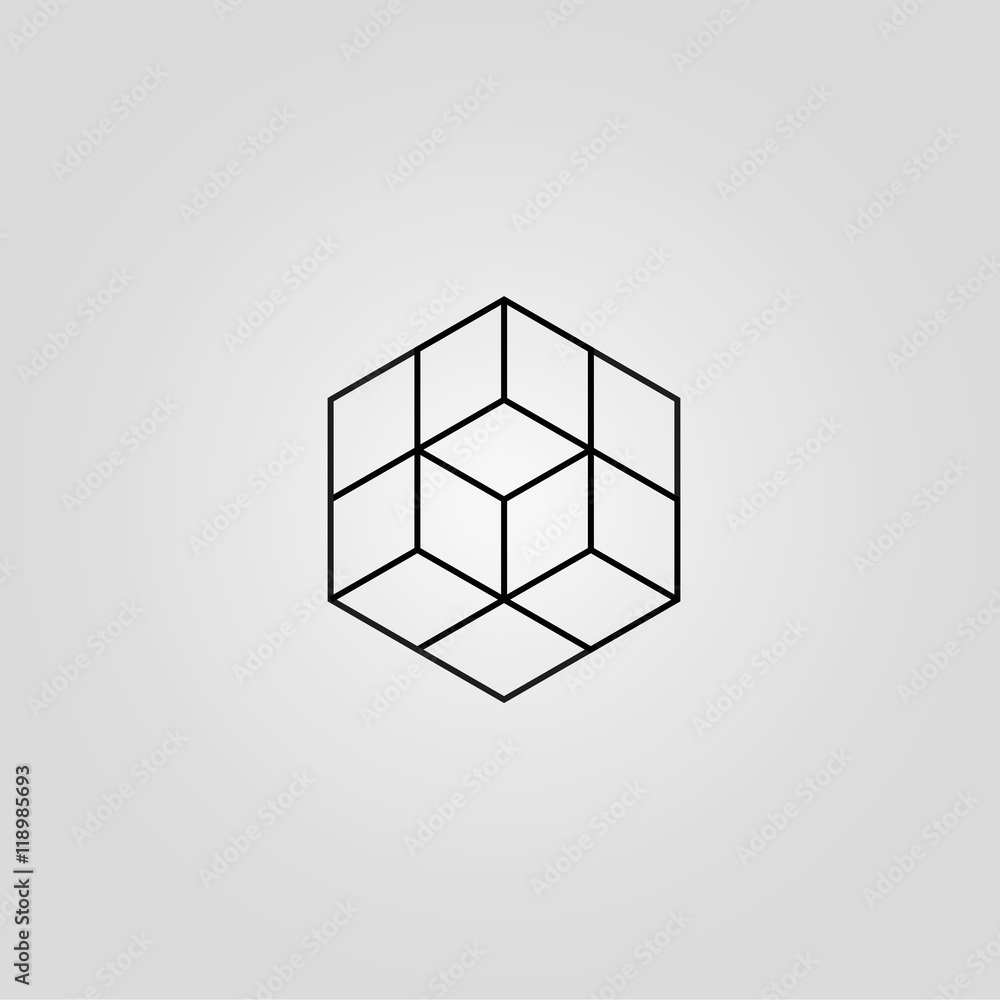 cube minimal logo concept, vector logo template Stock Vector | Adobe Stock