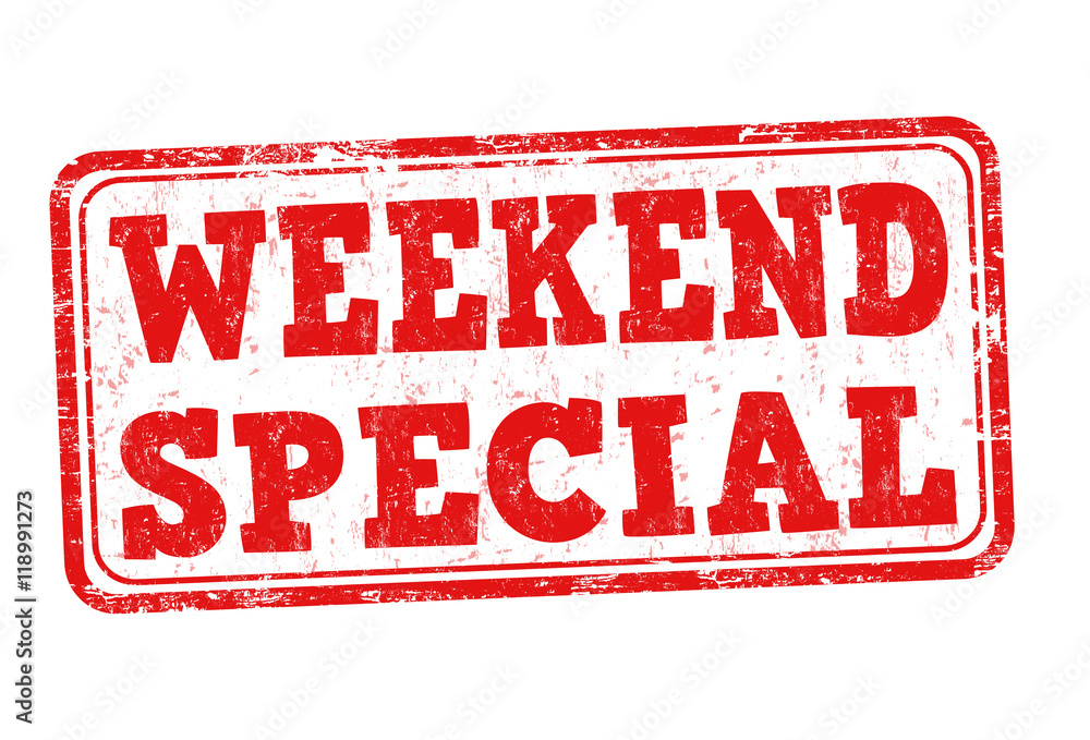 Weekend special sign or stamp Stock Vector | Adobe Stock