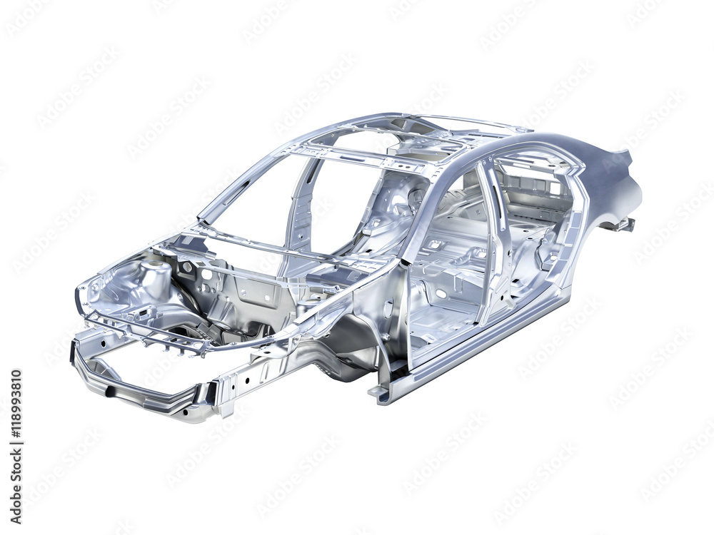 body car without a shadow on white background 3d Stock Photo | Adobe Stock