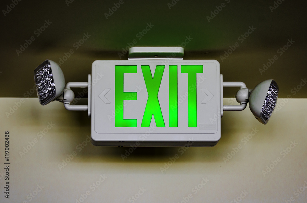 EXIT Sign Stock Photo | Adobe Stock