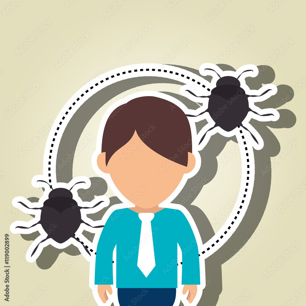 character secure protection vector illustration eps 10 Stock Vector ...