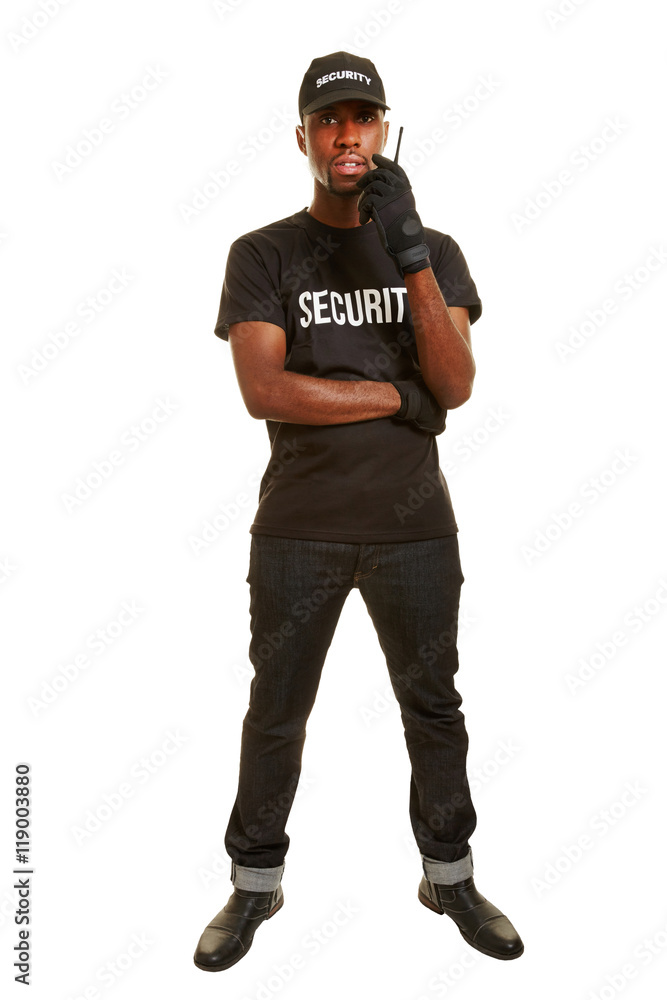 Ganzkörperaufnahme von Security Mann Stock Photo | Adobe Stock