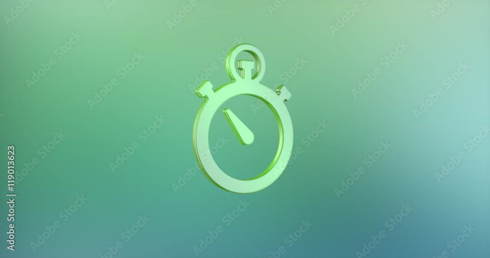 Animated Stop Watch Color 3d Icon Loop Modules for edit with alpha ...
