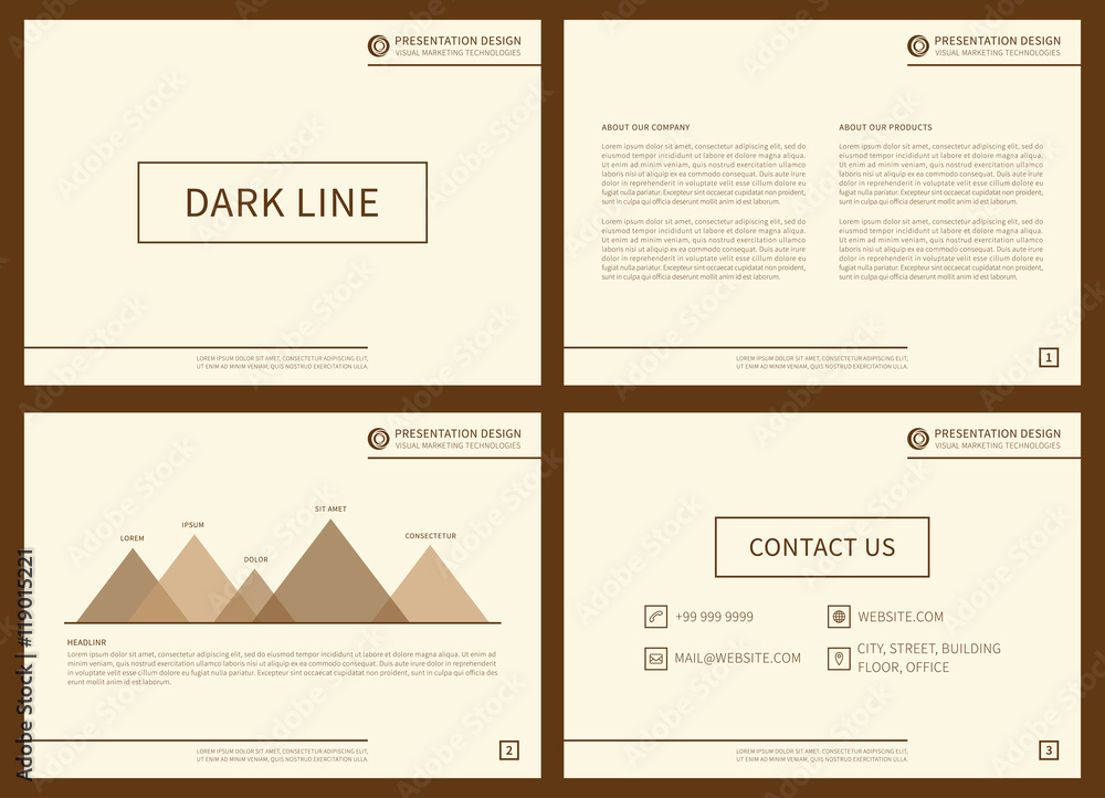 Presentation vector layout for corporate documents, report, business ...