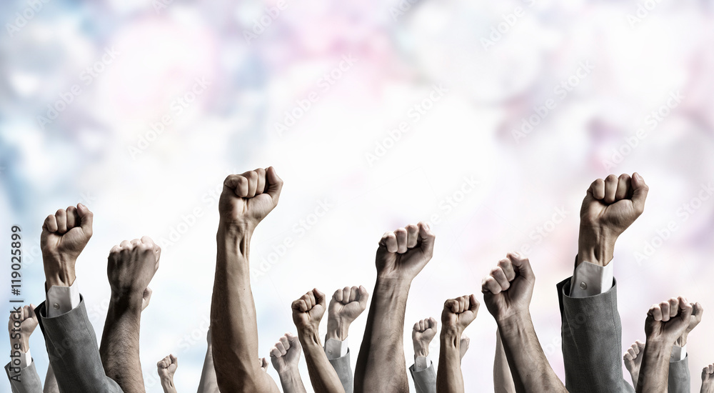 Hand gestures in arow . Mixed media Stock Photo | Adobe Stock