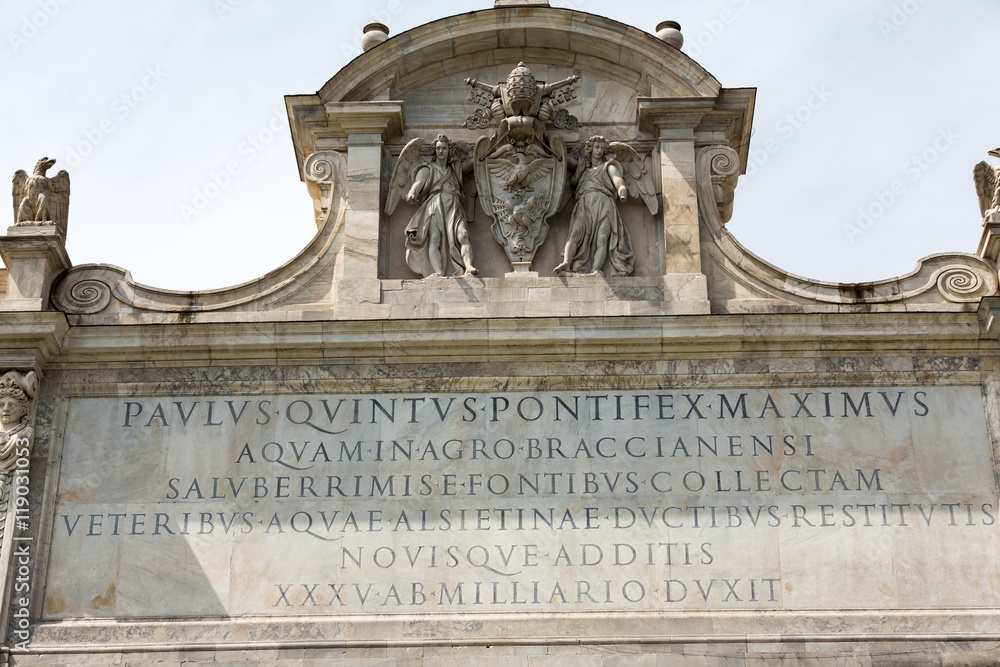 The Fontana dell'Acqua Paola also known as Il Fontanone ("The big ...