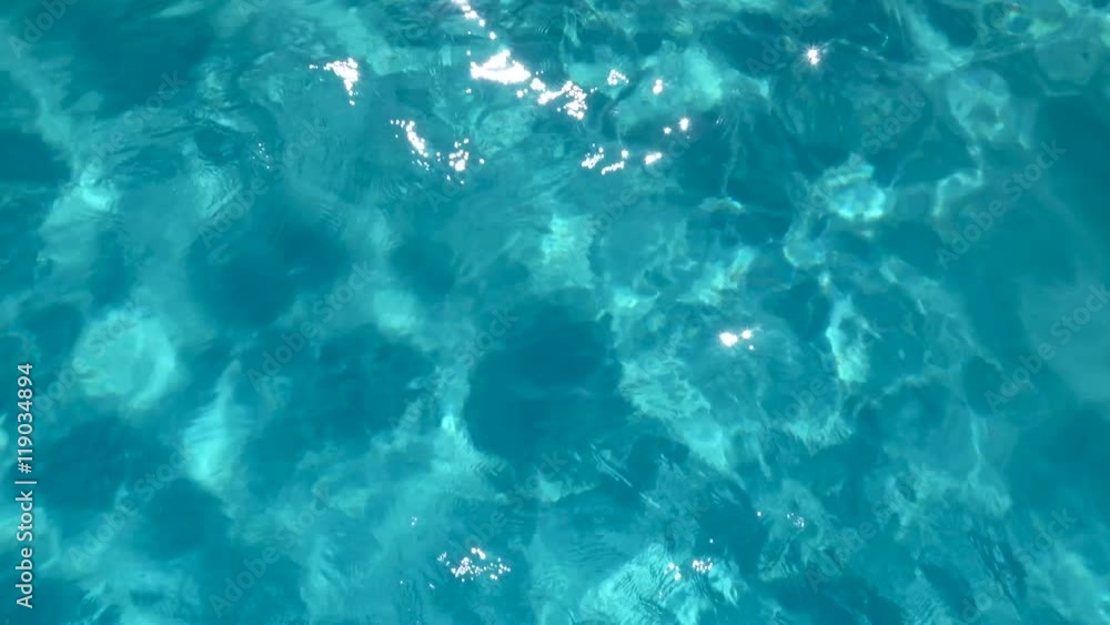 Blue water background surface. Close up Stock Video | Adobe Stock