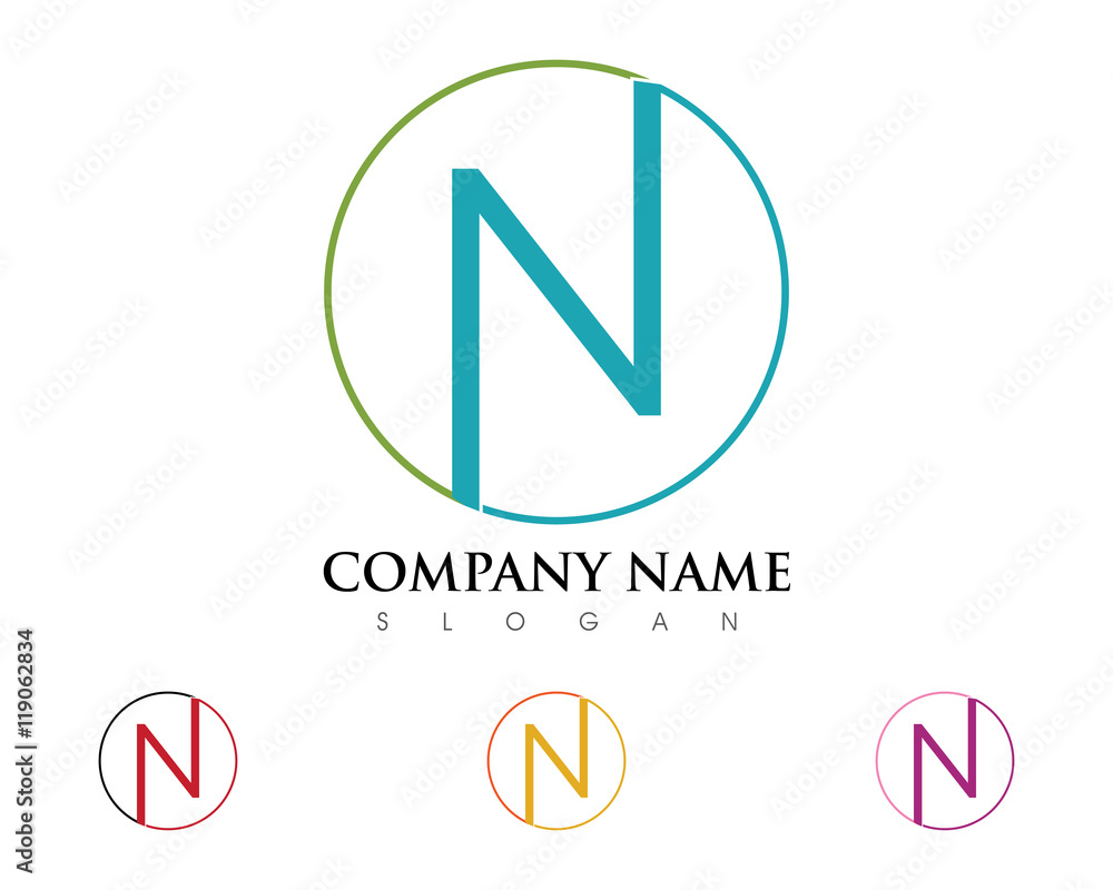 N Letter Logo vector de Stock | Adobe Stock