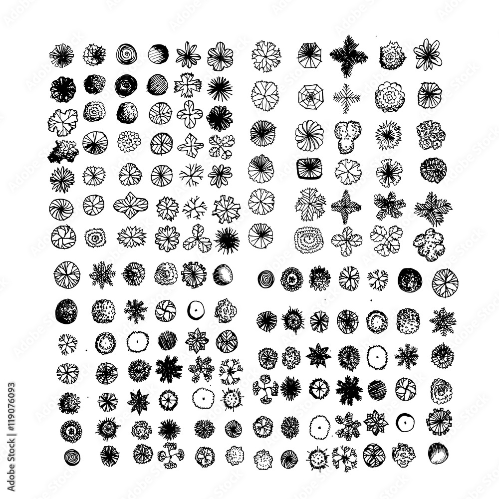 Tree top view landscape illustration design Stock Vector | Adobe Stock