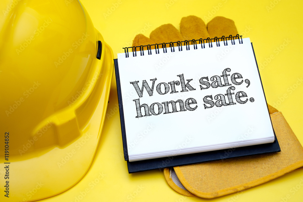 Work Safe, Home Safe. Safety & Health at Workplace Concepts. Stock 写真 ...