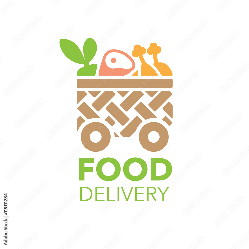 Fresh food delivery logo vector illustration Stock Vector | Adobe Stock