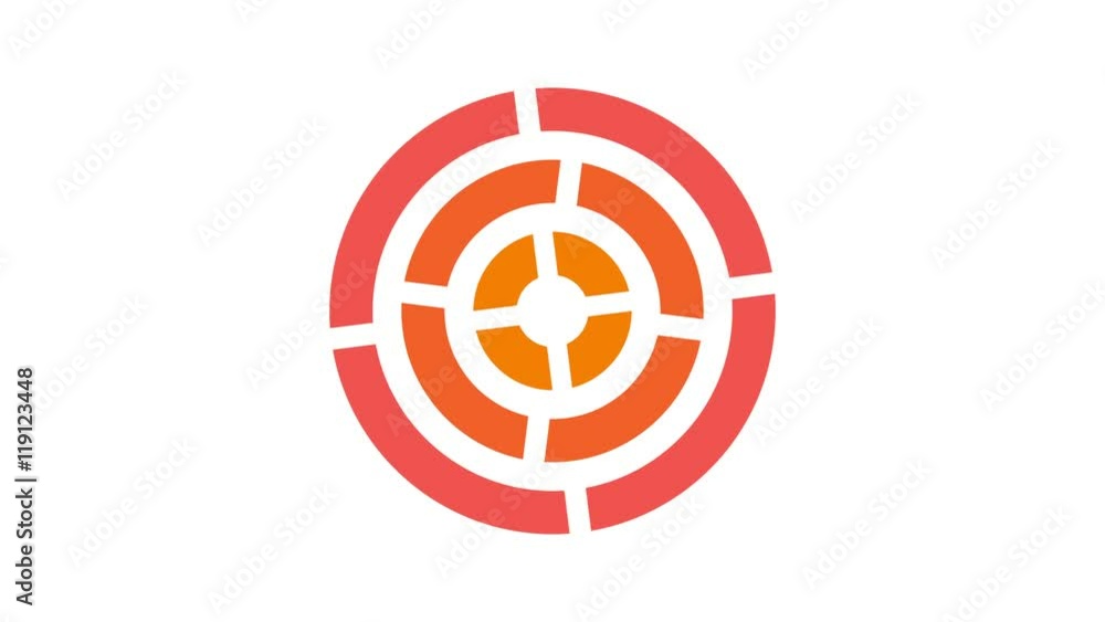 loading screen circular, fiery orange and red on white background - 4k ...