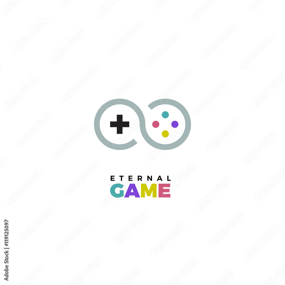 Gamepad logo. Gamepad vector logo. Joystick logo. Joystick vector logo ...