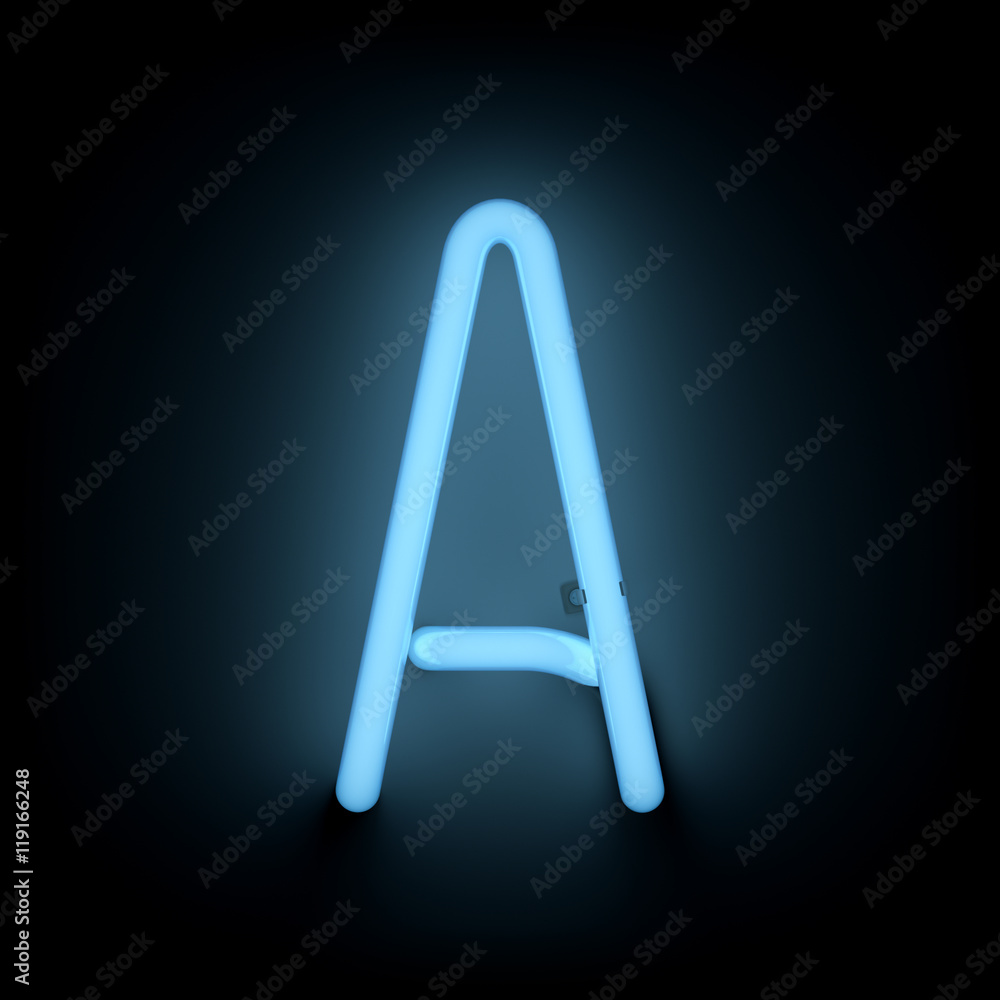Neon Letter A Stock-Foto | Adobe Stock