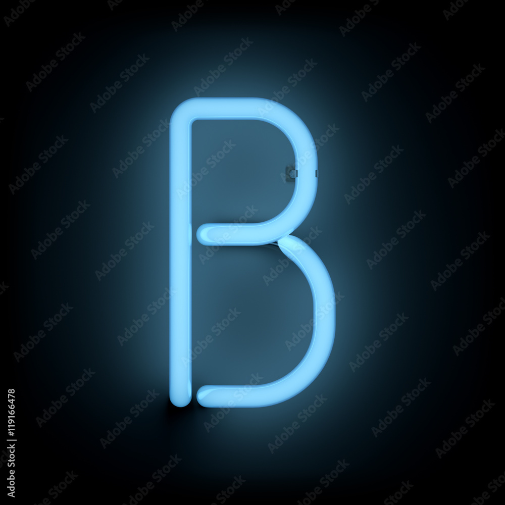 Neon Letter B Stock Photo | Adobe Stock