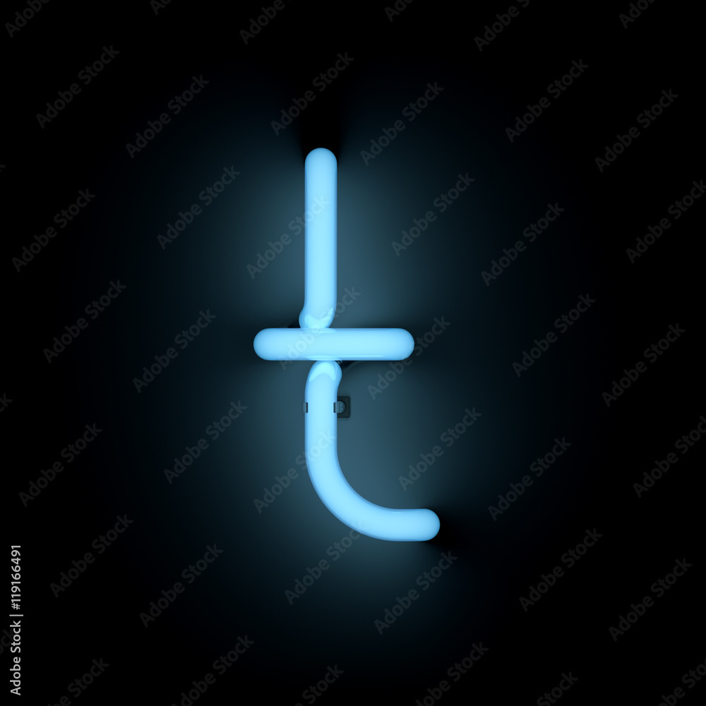 Lowercase T Blue