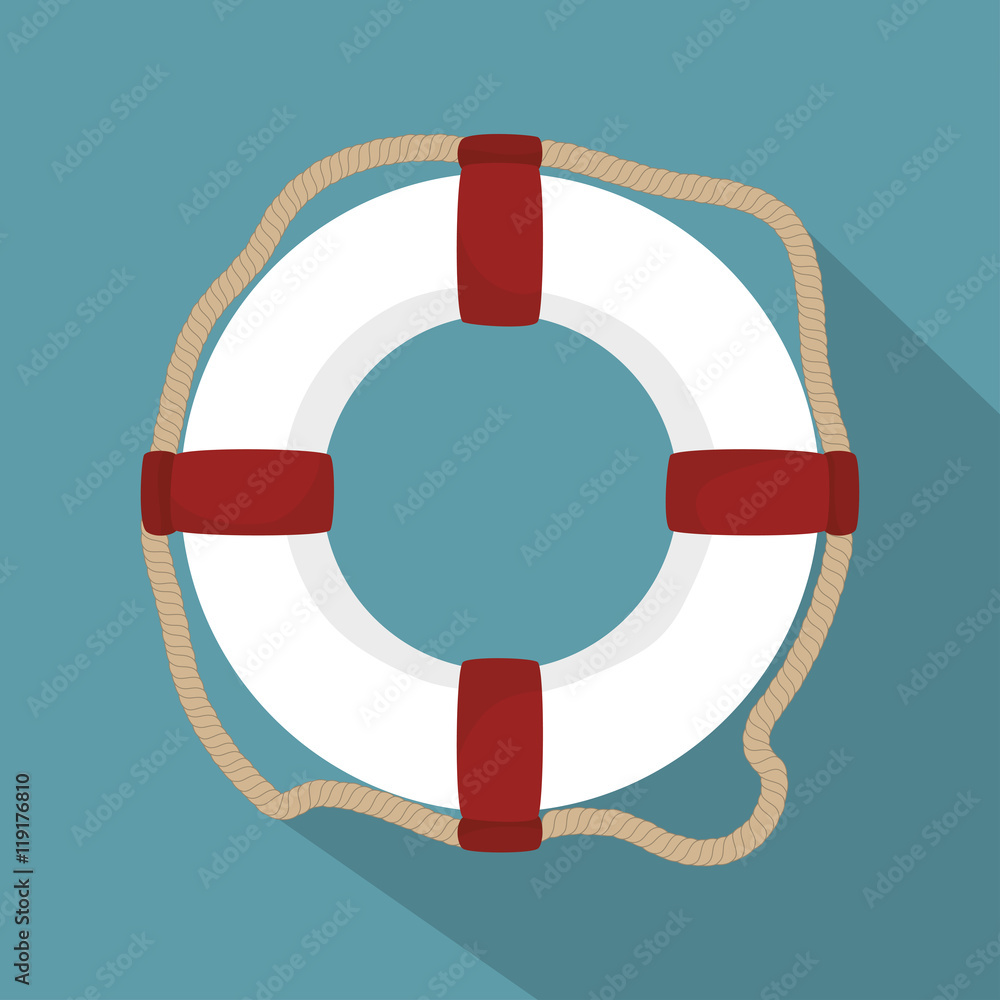 lifeguard float circle icon vector illustration graphic Stock Vector ...