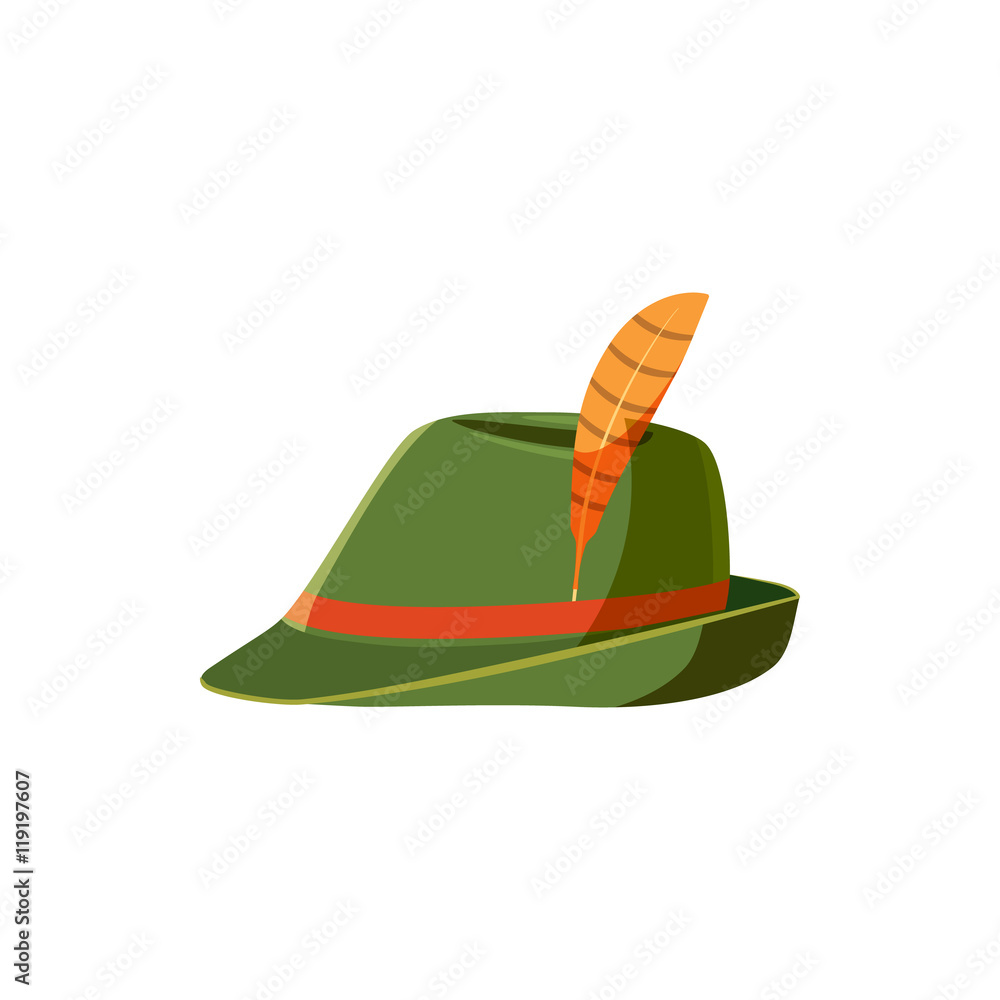 Oktoberfest tirol hat icon in cartoon style isolated on white ...
