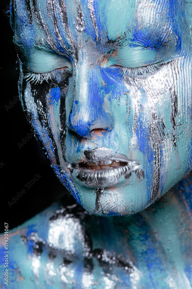 Silver Painted Girl