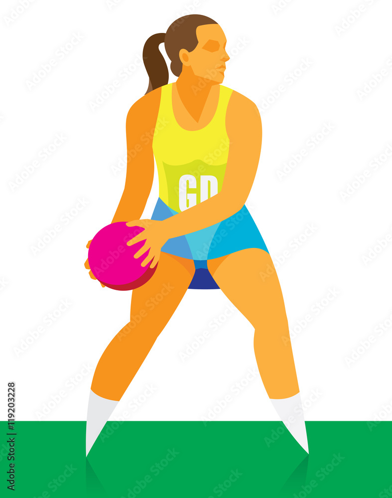 Anime Drawing Intermediate 53 Girl Playing Netball