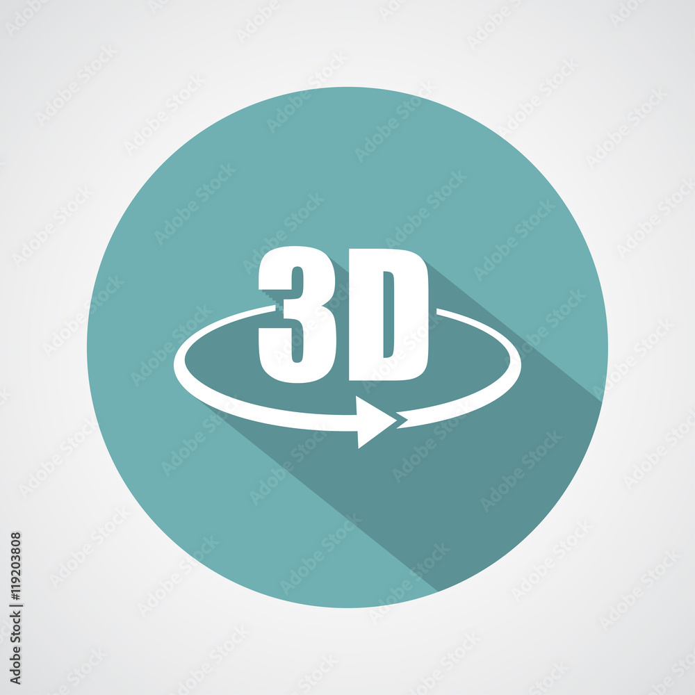 symbol rotation arrow circle 3d icon Stock Vector | Adobe Stock