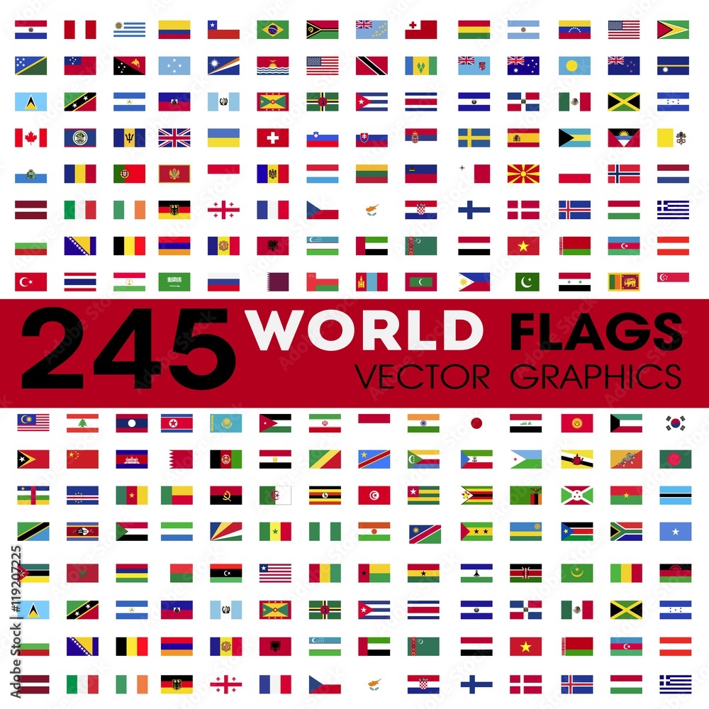 World flags vector graphics Stock Vector | Adobe Stock
