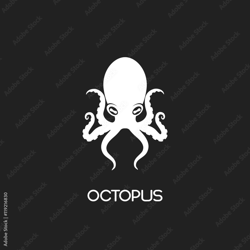 Octopus Symbol Icon or Logo Template. Stock Vector | Adobe Stock