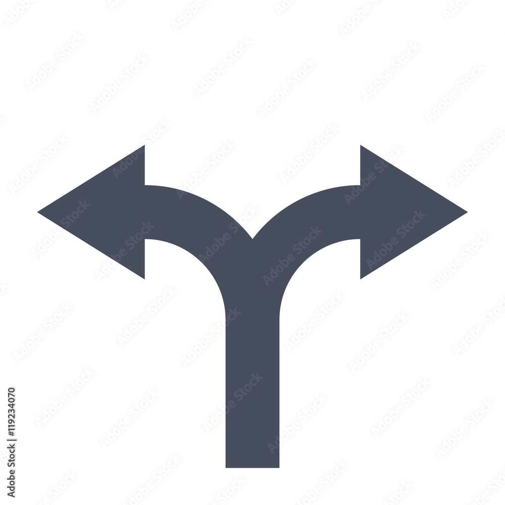Decision making Concept with direction arrow sign. Stock Vector | Adobe ...