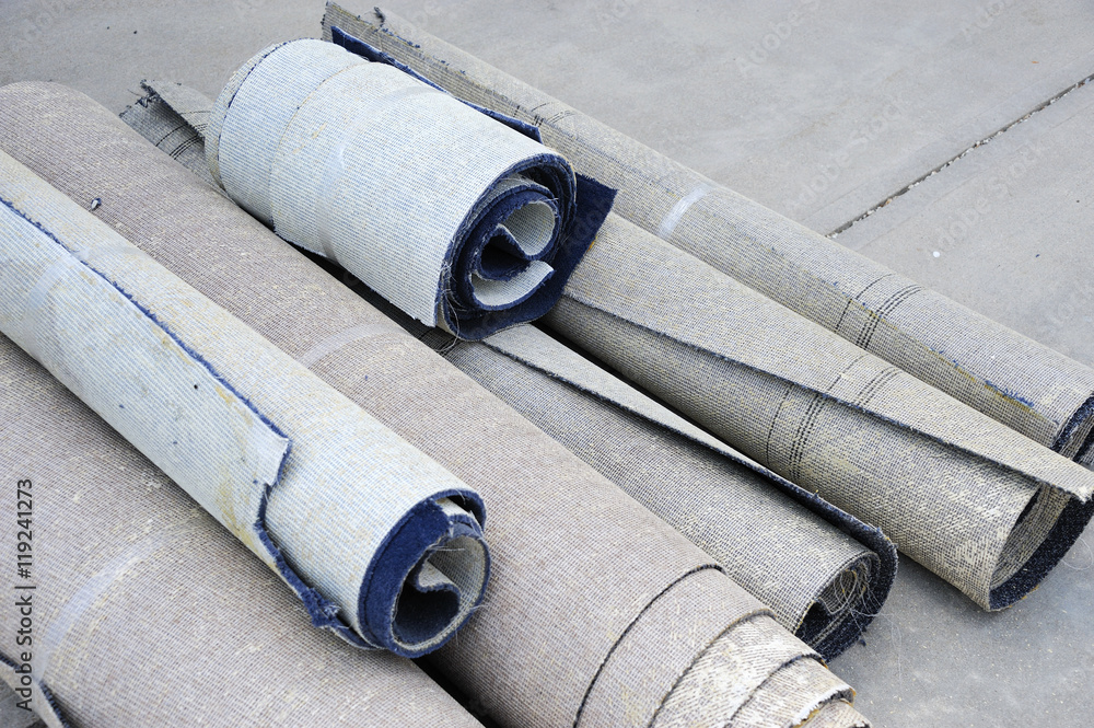 stacking carpet rolls Stock Photo | Adobe Stock