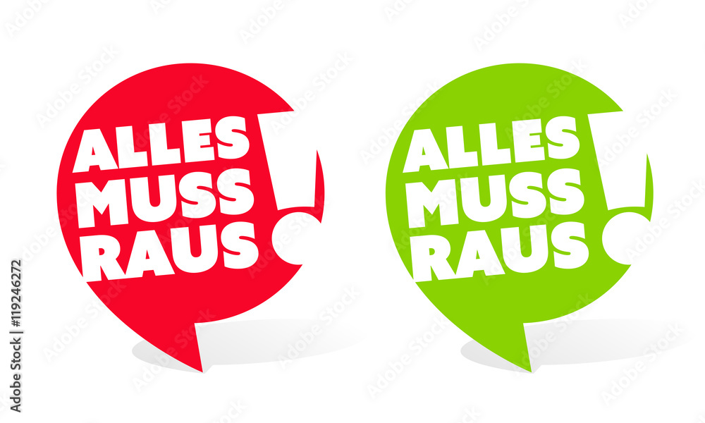Alles muss raus ! Stock Vector | Adobe Stock