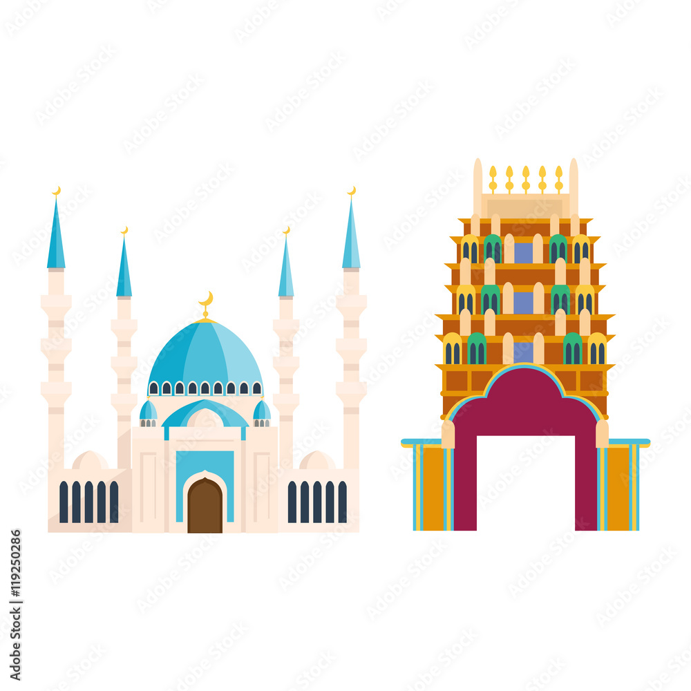 Cathedral and churche infographic temple building landmark tourism ...
