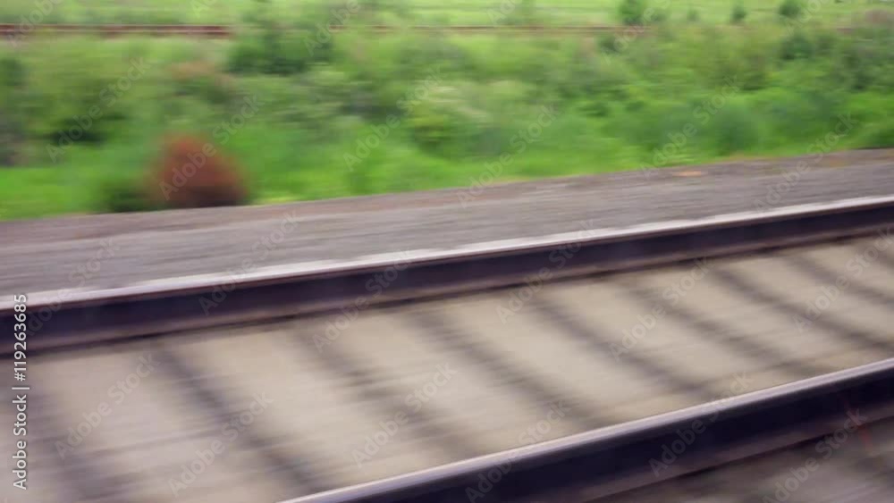 Moving train point of view footage Stock Video | Adobe Stock