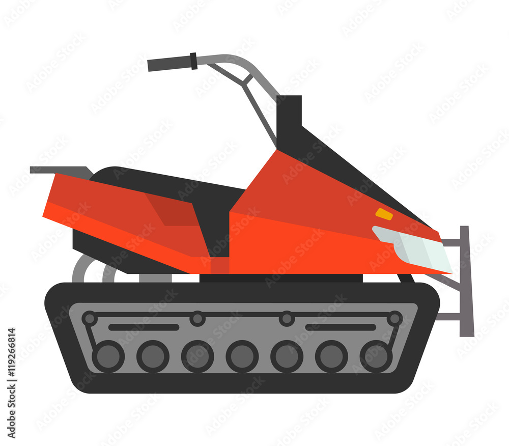 Vector winter snow motorcycle Stock Vector | Adobe Stock