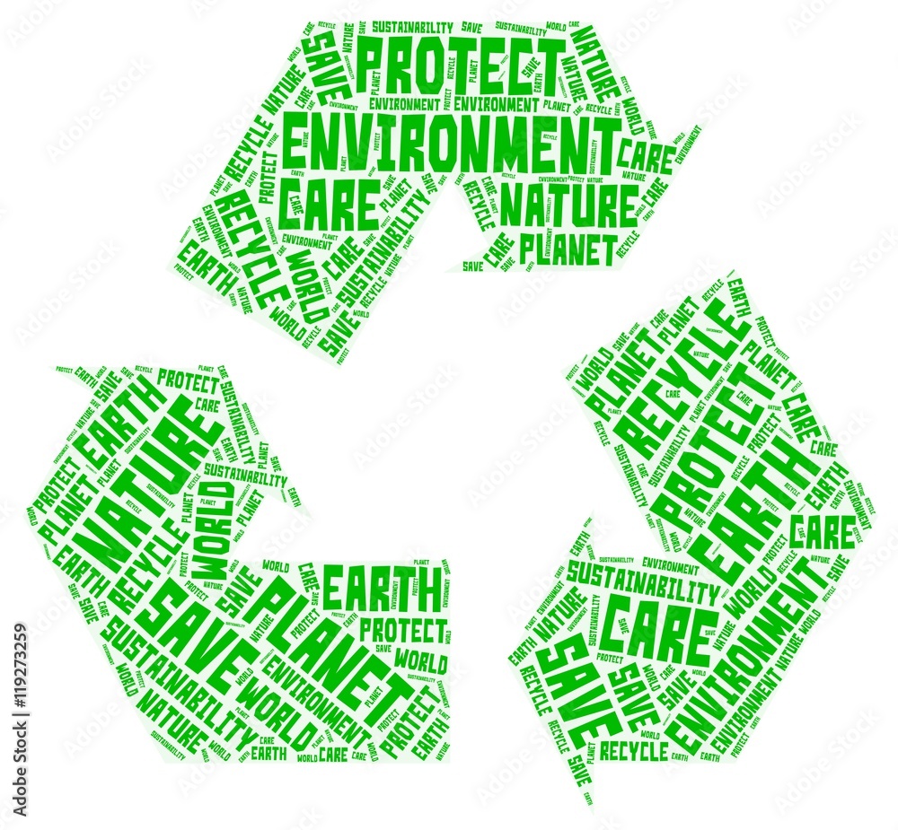 Recycle symbol word cloud. Stock Vector | Adobe Stock