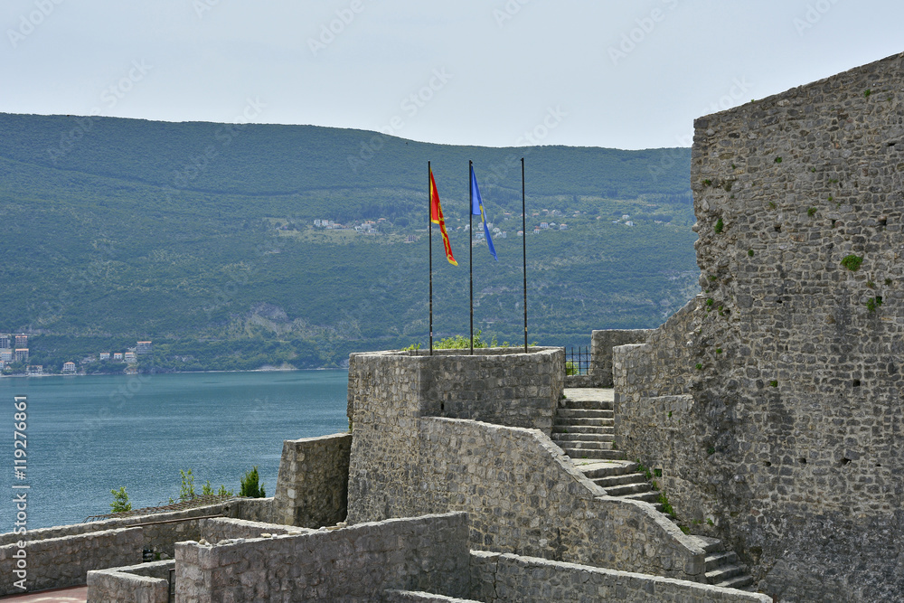 The 16th century Kanli Kula Fortress in Herceg Novi, Montenegro, was ...