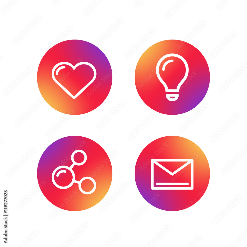 Different simple web pictograms collection. Lineart design appli Stock ...