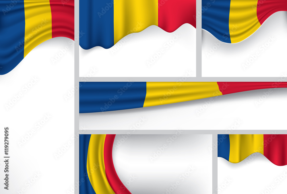 Abstract Romania Flag, Romanian Colors (Vector Art) vector de Stock ...