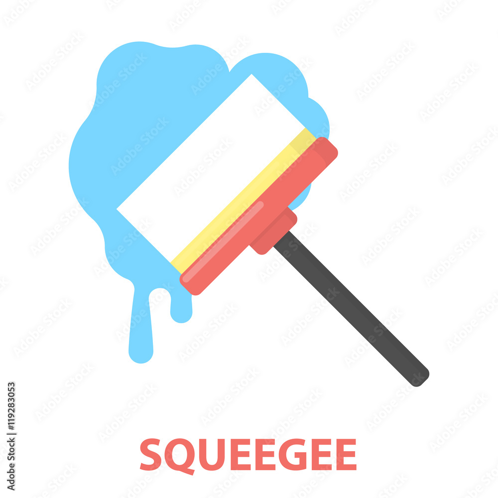 Squeegee cartoon icon. Illustration for web and mobile design. Stock ...