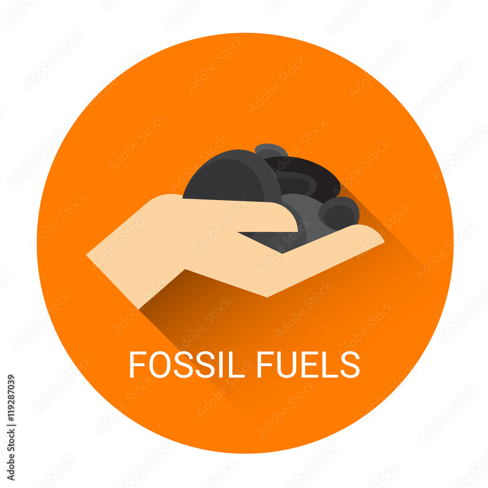 Fossil Fuels Icon Stock Vector | Adobe Stock