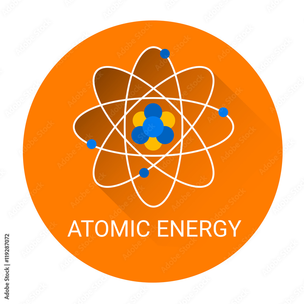 Atomic Energy Icon Stock Vector | Adobe Stock