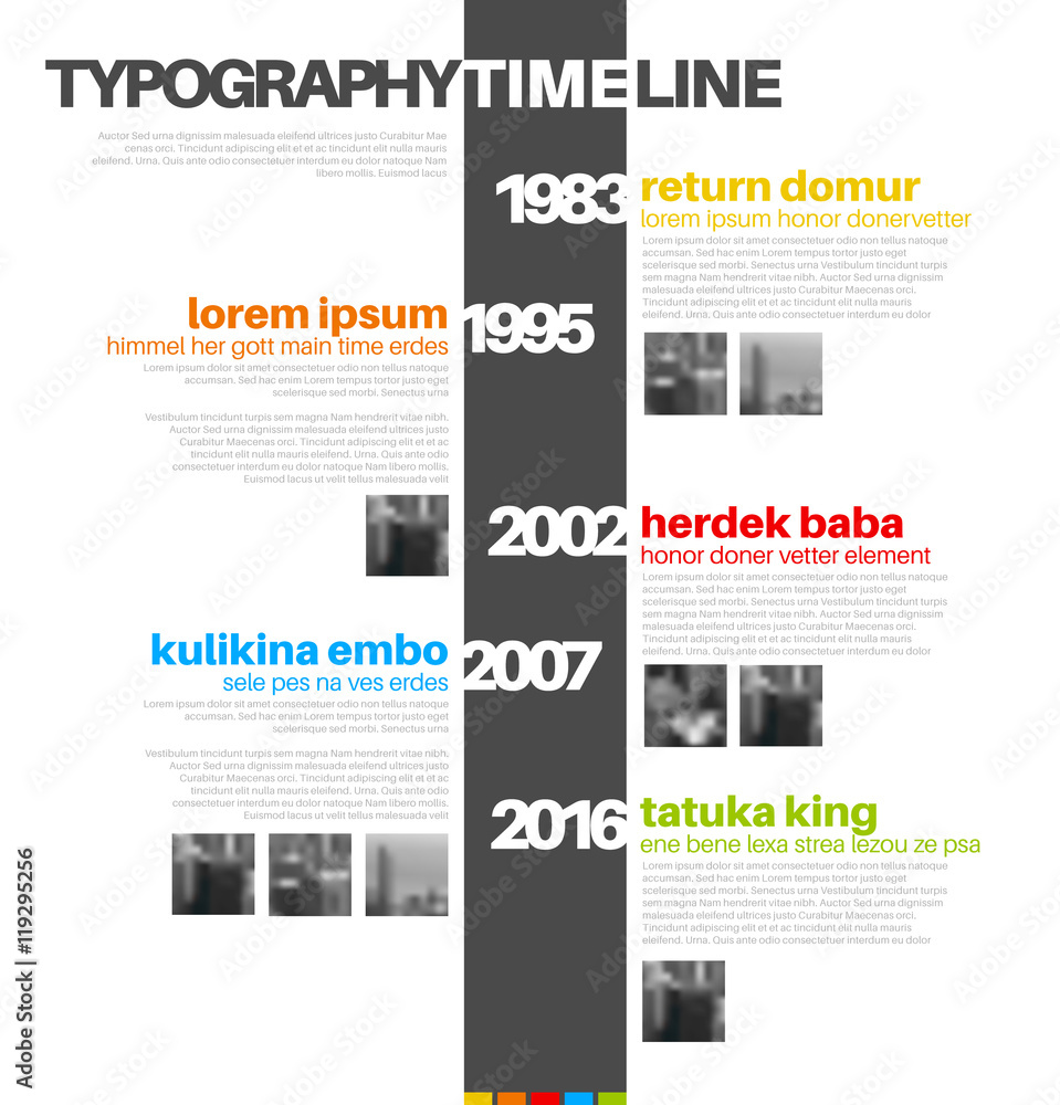 Vector Infographic typography timeline report template Stock Vector ...