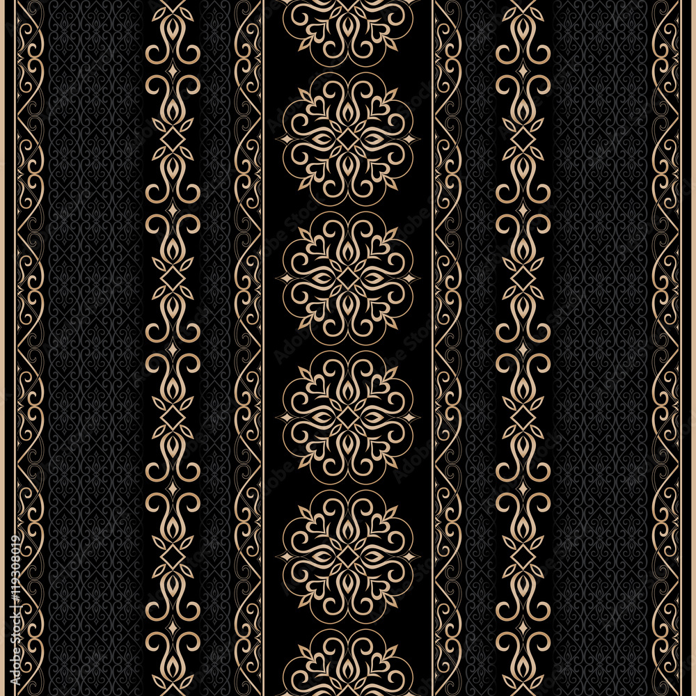 Vector line art seamless border for design template. Stock Vector ...