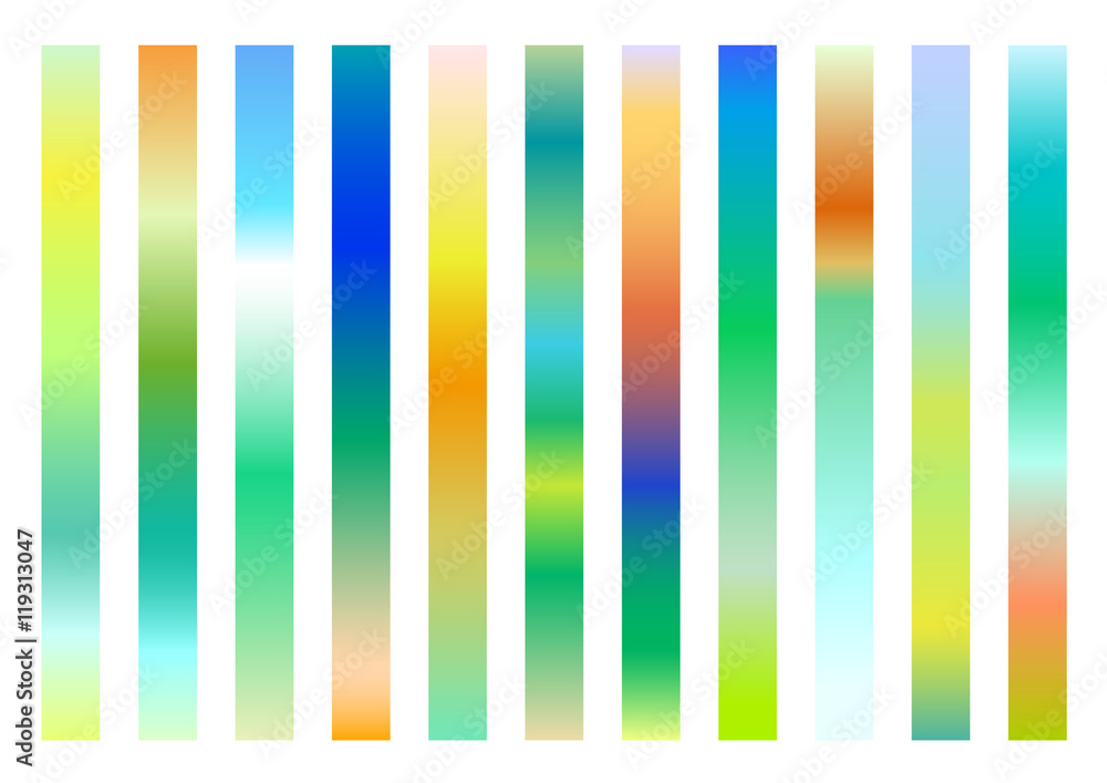 Set of 11 rectangle gradation pattern for design Stock Vector | Adobe Stock