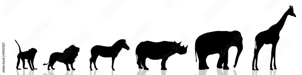 Vector illustration wild animals. Stock Vector | Adobe Stock