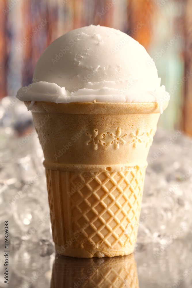 Ice cream and ice cubes Stock Photo | Adobe Stock