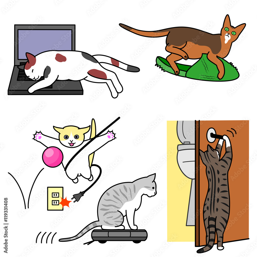 bad cats Stock Vector | Adobe Stock