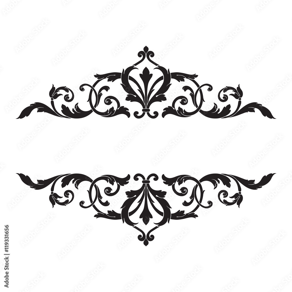 Vintage Scroll Frame Vintage Baroque Frame Scroll Ornament Royalty